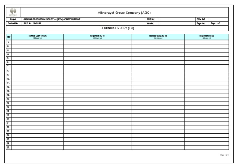 04 Technical Query Format Pdf
