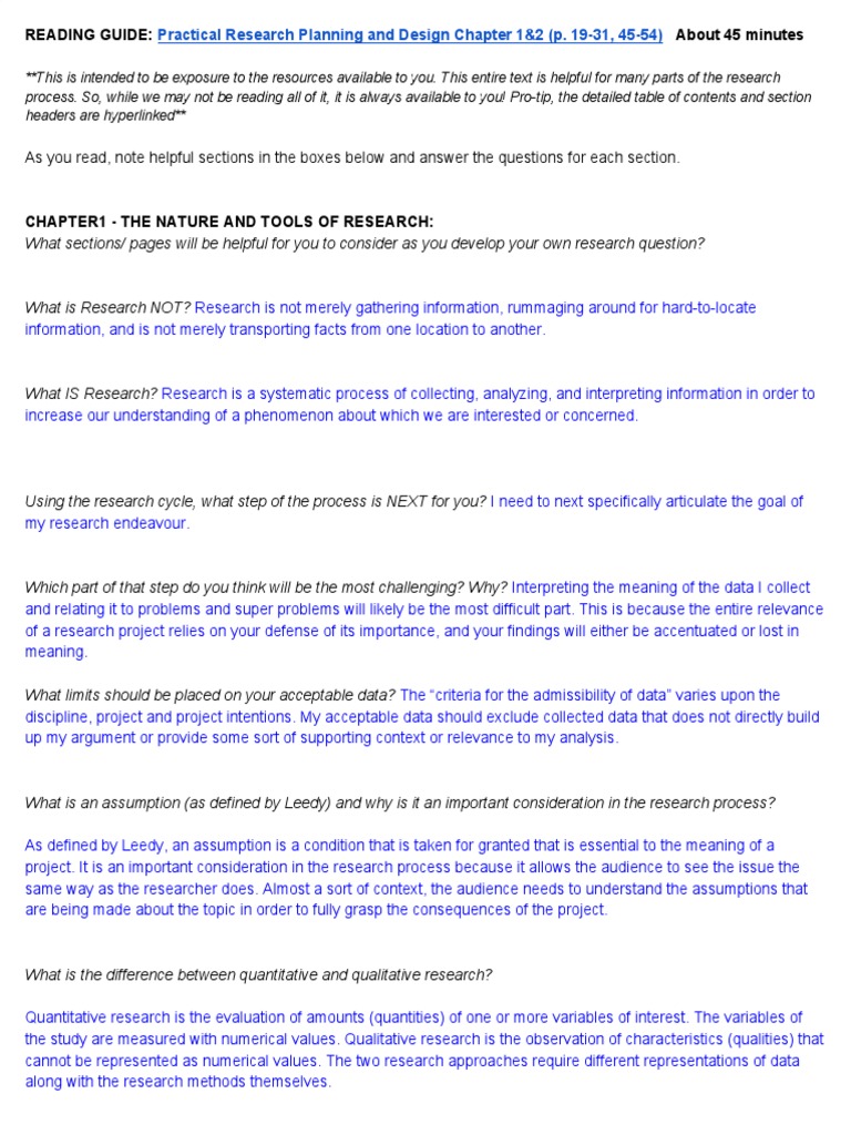 Michaela Wilcox - Reading Practical Research Planning and Design ... Michaela Wilcox - Reading Practical Research Planning and Design ...