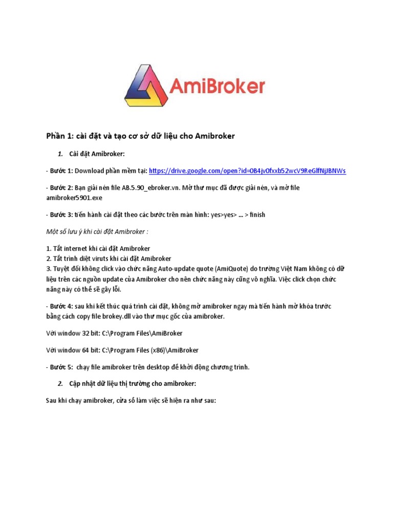 HDSD Amibroker | PDF