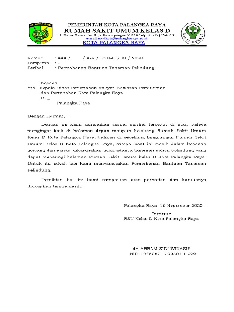 Surat Permohonan Bantuan Pohon | PDF