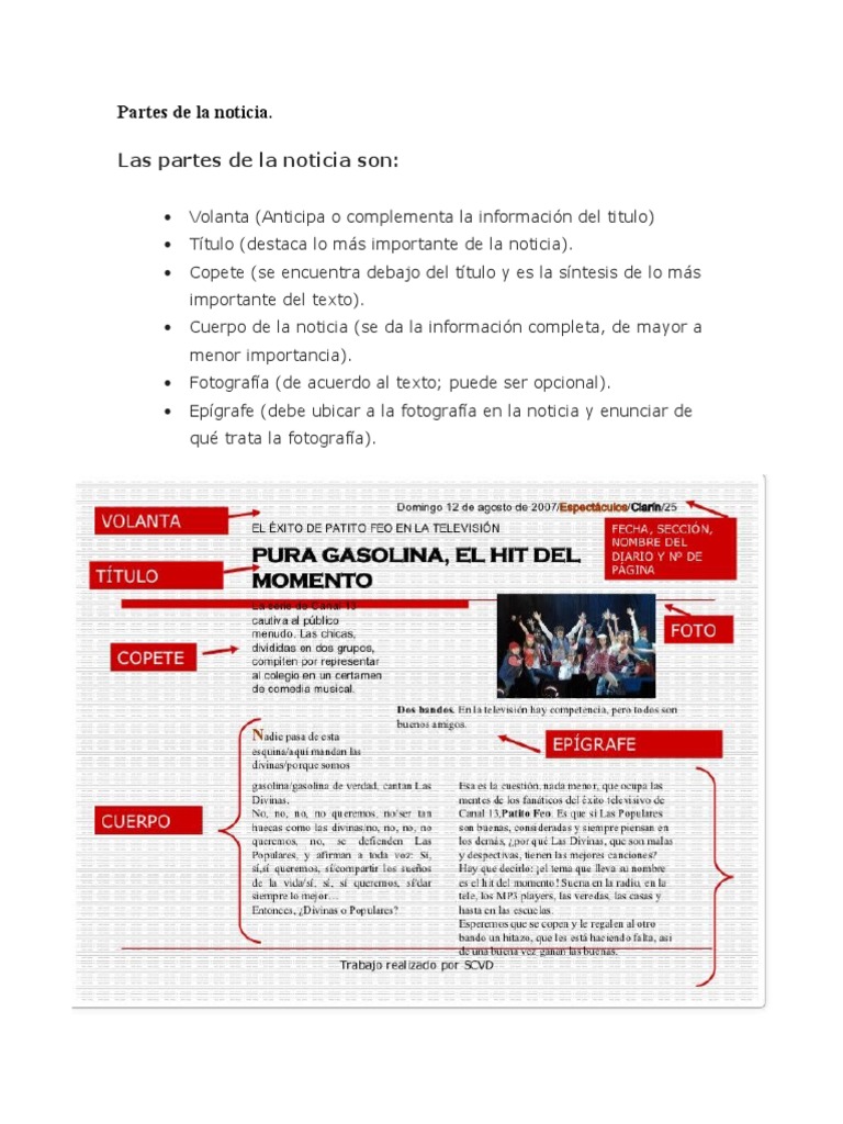 Partes de La Noticia | PDF