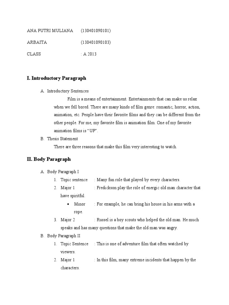 I. Introductory Paragraph | PDF