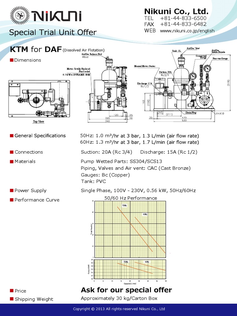 Newtrialunit Bombas Nikuni PDF | PDF | Valve | Pump