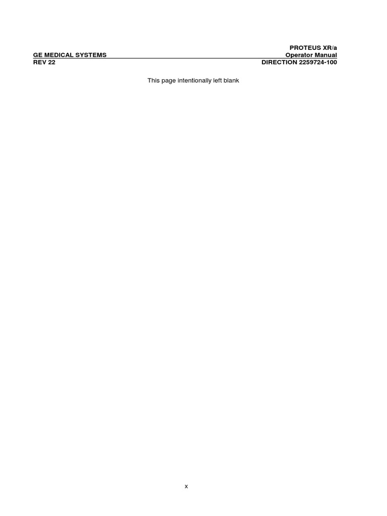 GE Proteus XR-A X-Ray - User Manual-12 | PDF