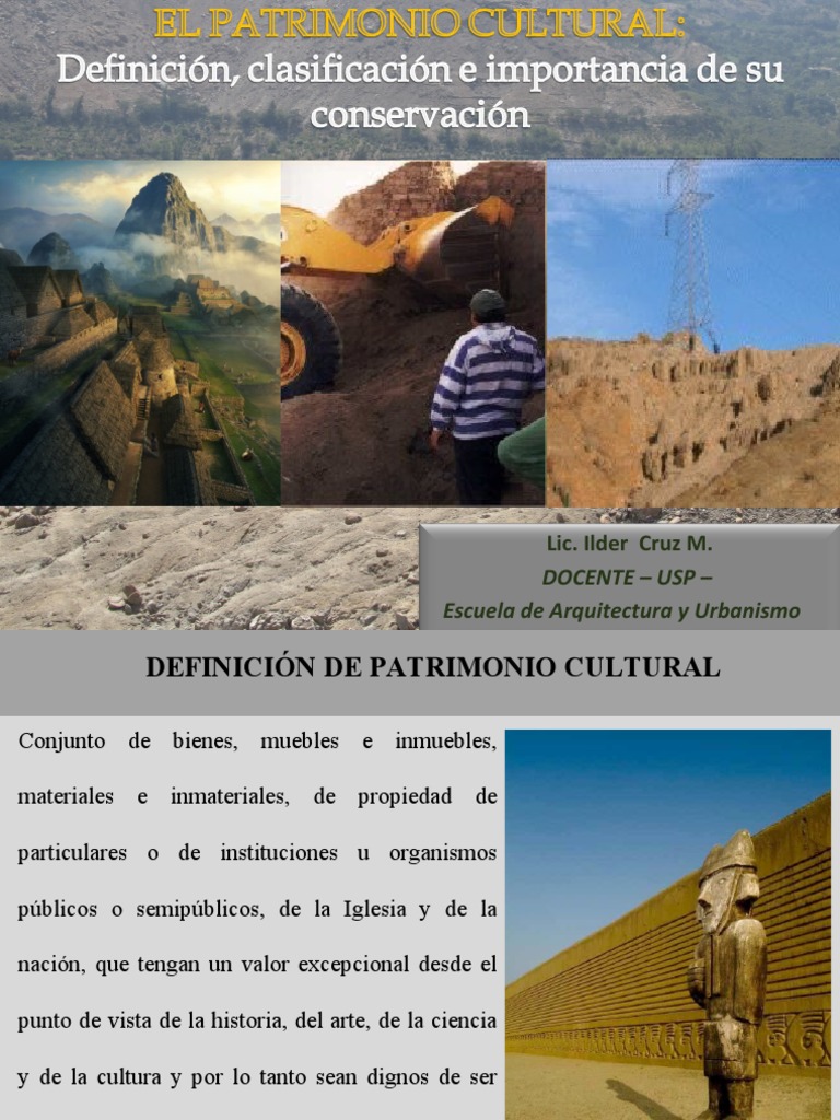 Clase 1 Patrimonio Cultural Definicion Clasificacion e Importancia | PDF | Patrimonio cultural ...