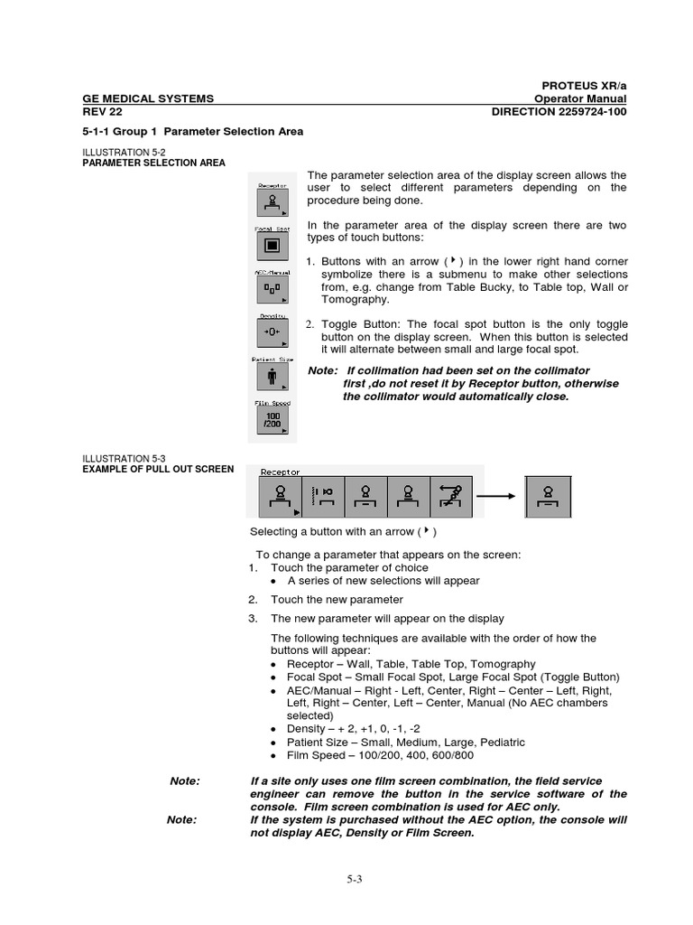 GE Proteus XR-A X-Ray - User Manual-41 | PDF | Command Line Interface | Software