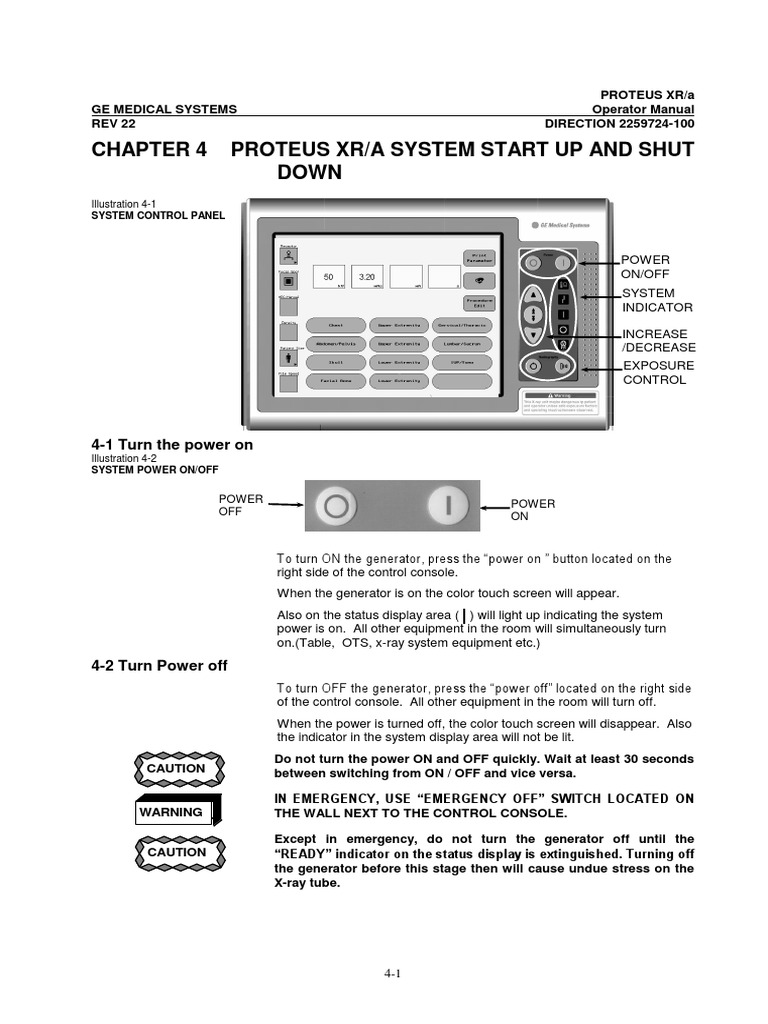 GE Proteus XR-A X-Ray - User Manual-35 | PDF