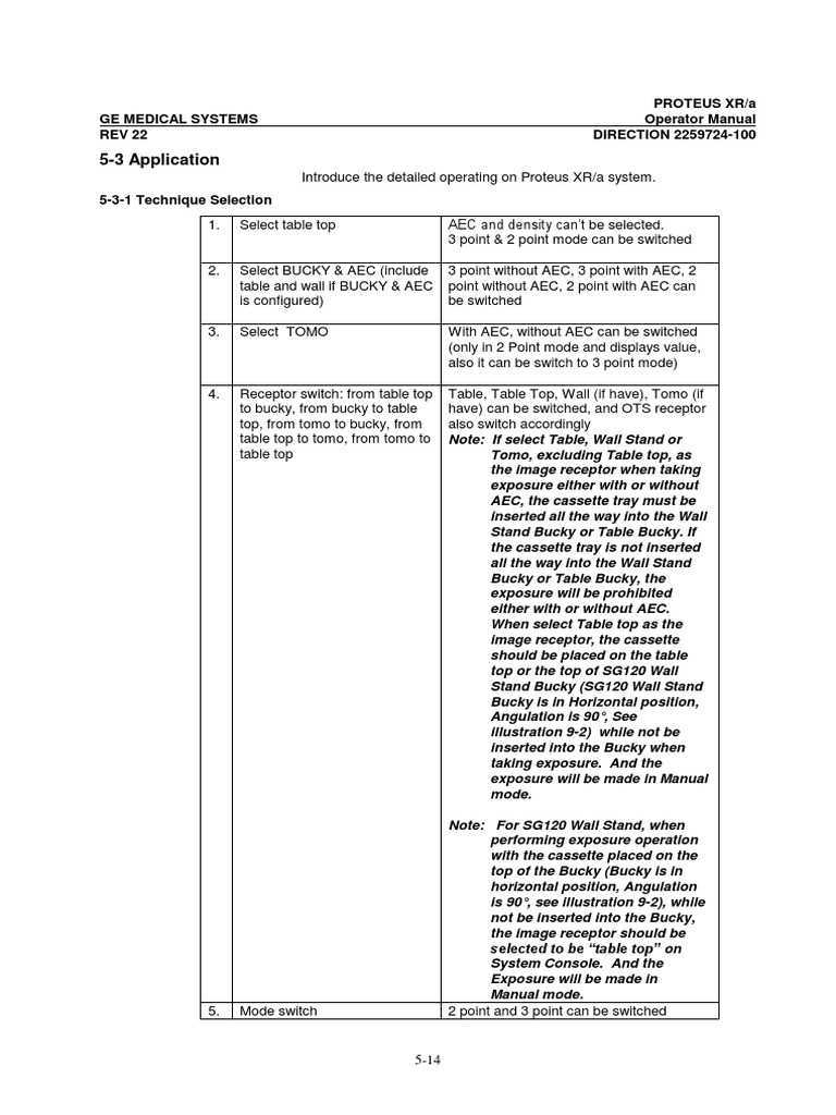 GE Proteus XR-A X-Ray - User Manual-52 | PDF | Imaging | Computing