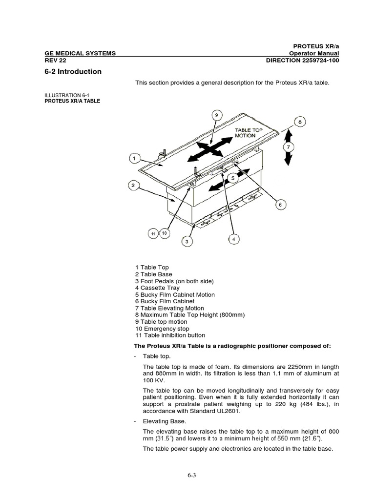 GE Proteus XR-A X-Ray - User Manual-59 | PDF