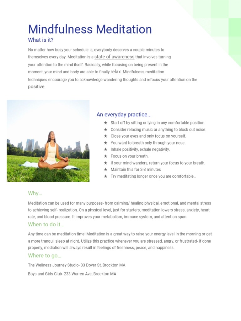 Brochure | PDF | Meditation | Breathing