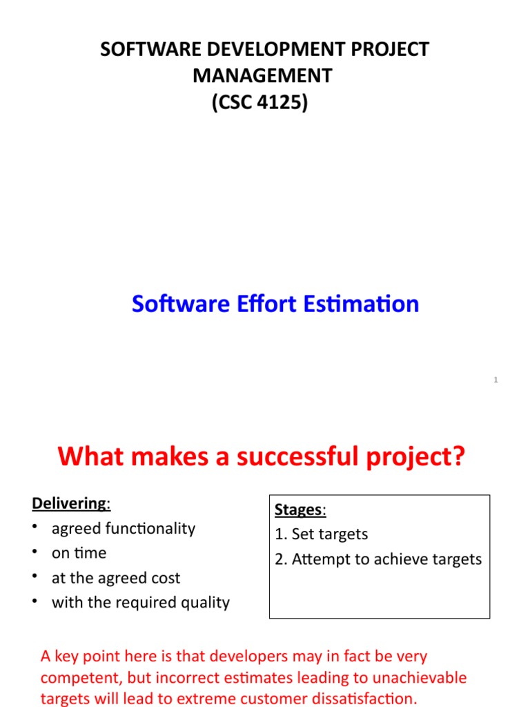 Software Effort Estimation: Software Development Project Management ...