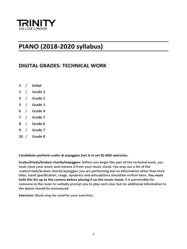 Trinity | PDF | Scale (Music) | Chord (Music)