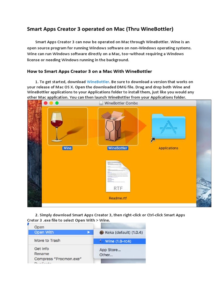 Smart Apps Creator 3 Operated On Mac | PDF