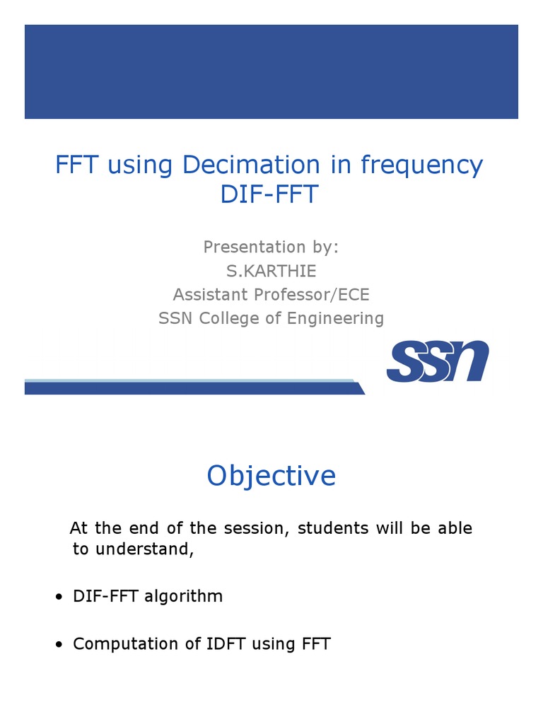 Dif FFT | Download Free PDF | Fast Fourier Transform | Discrete Fourier Transform