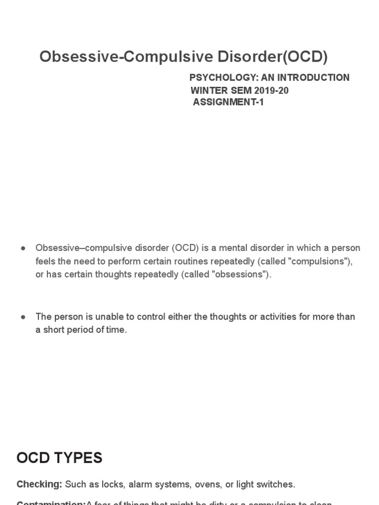 Understanding Obsessive-Compulsive Disorder: Causes, Symptoms ...