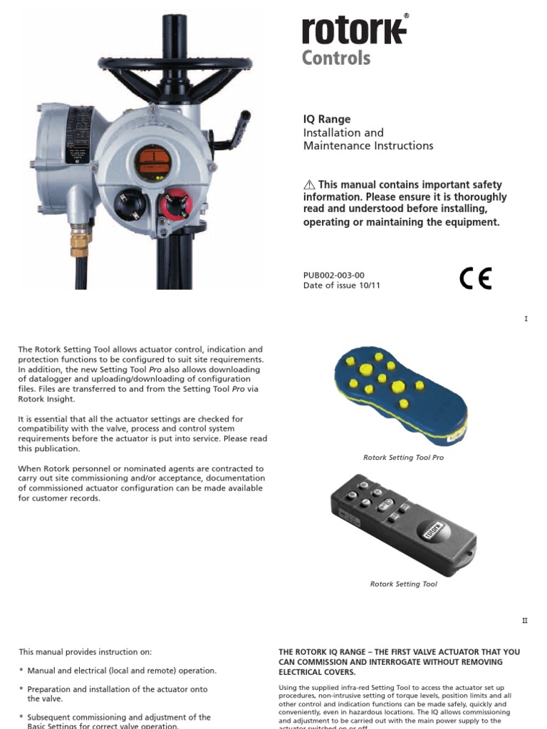 IQ Range: Installation and Maintenance Instructions | PDF | Valve ...