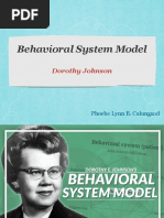 Dorothy Johnson Behavioral System Model | PDF | System | Behavior