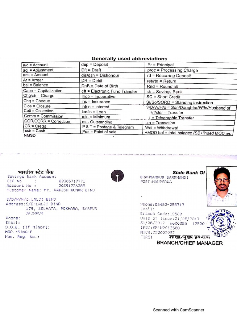 RK Bank Passbook | PDF