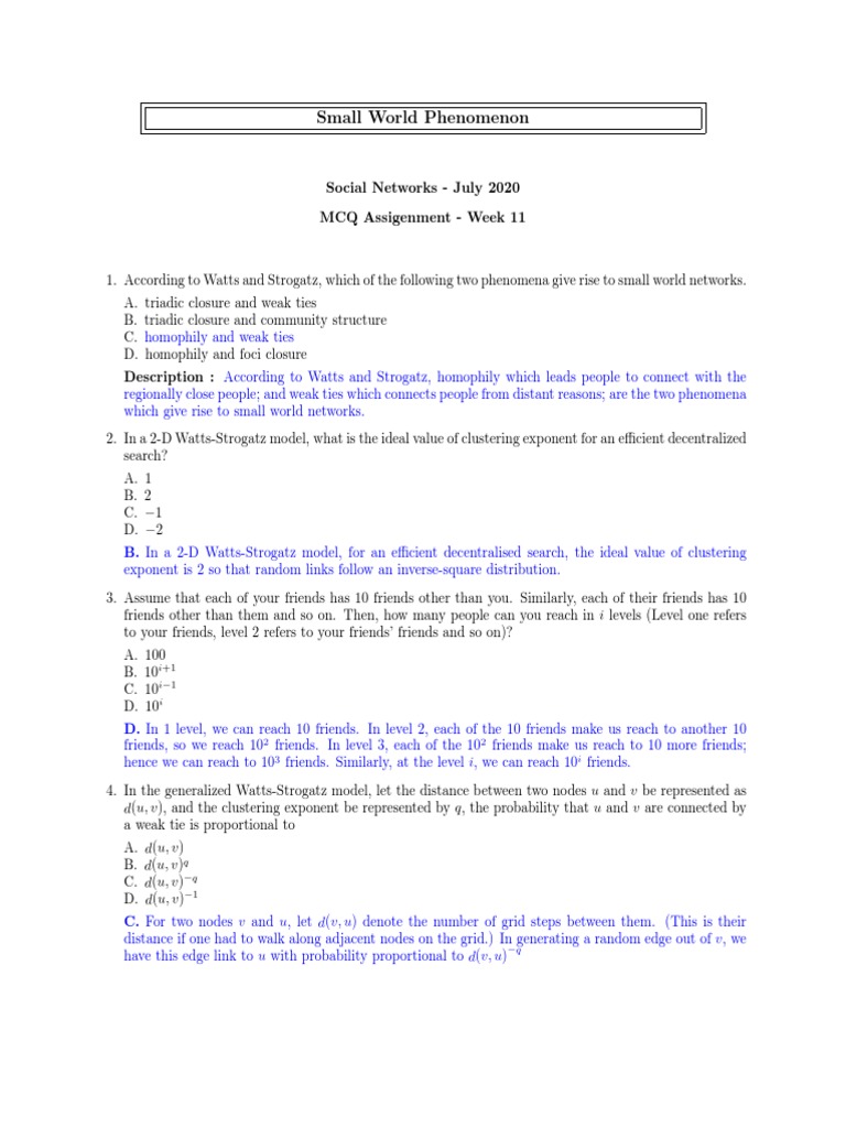 SN Week11 PDF | PDF | Theoretical Computer Science | Networks