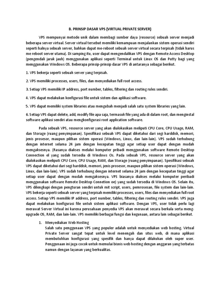 Panduan Dasar VPS untuk Pemula | PDF | Teknologi & Rekayasa