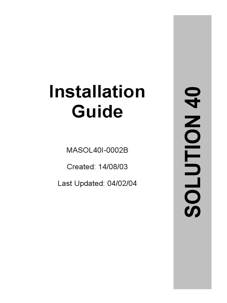 Sol 40 Install | PDF | Security Alarm | Telecommunications