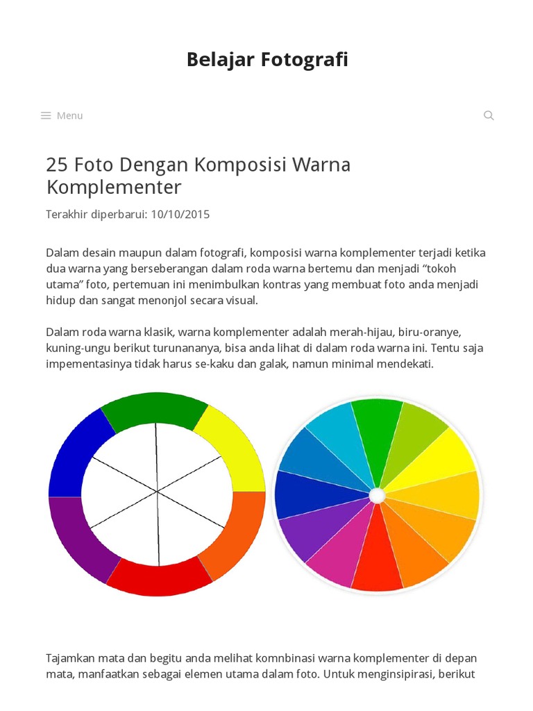 25 Foto Dengan Komposisi Warna Komplementer | PDF