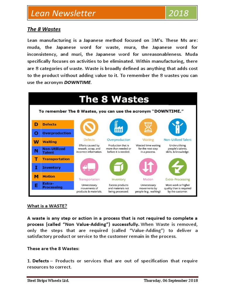 Lean Manufacturing: The 8 Wastes | PDF
