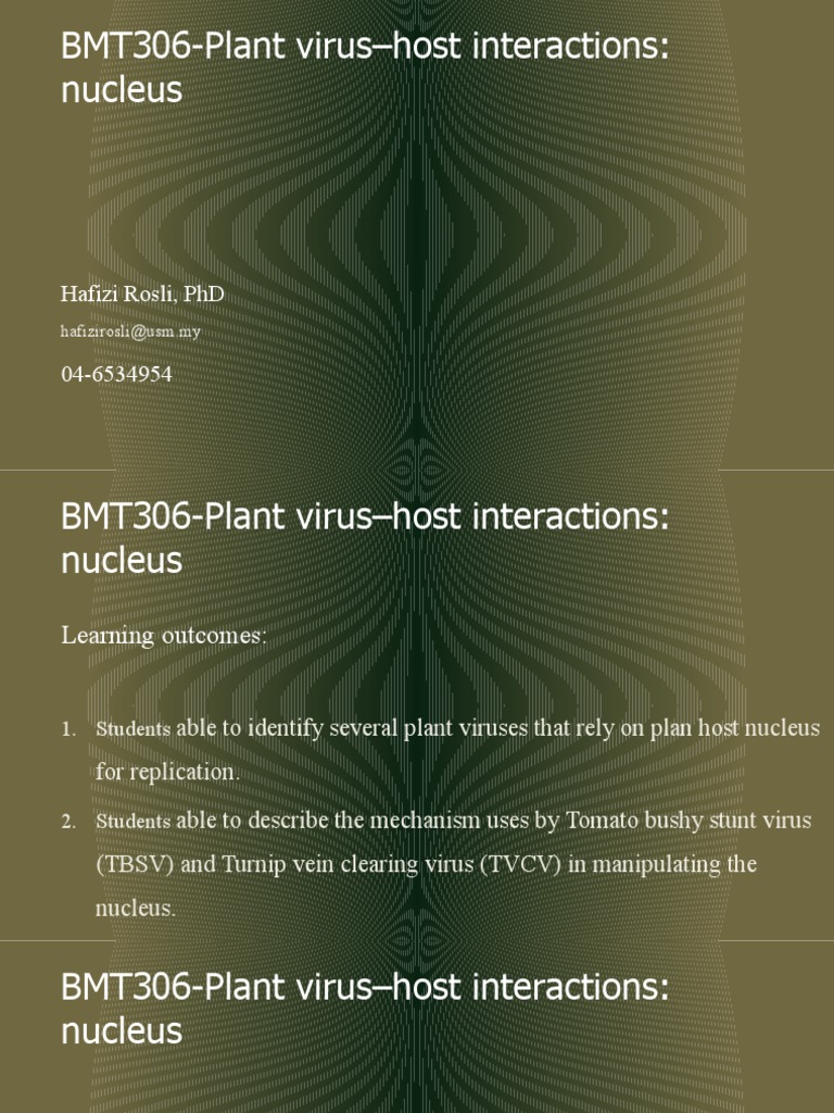 Plant Virus-Host Nucleus Interactions | PDF | Cell Nucleus | Virus