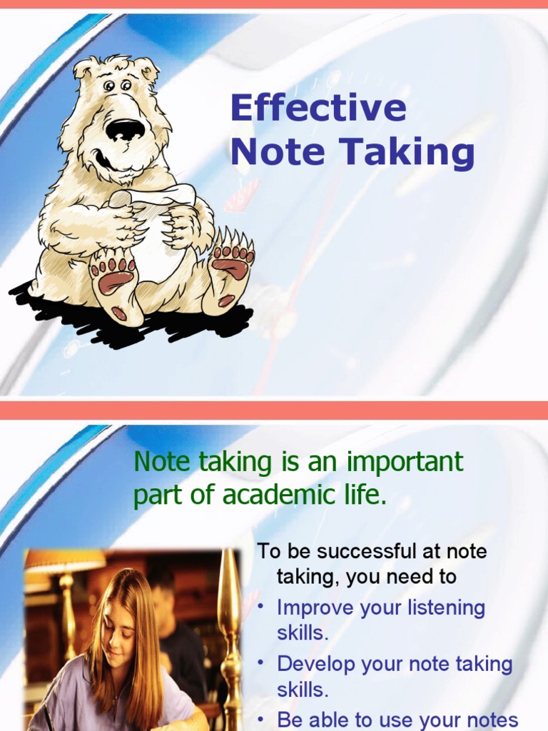 Note Taking Techniques Overview | PDF | Mental Processes | Communication