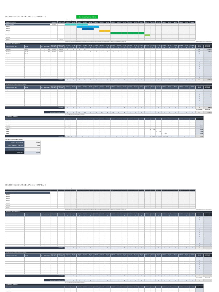 Project Resource Planning Template | PDF | Working Time | Business
