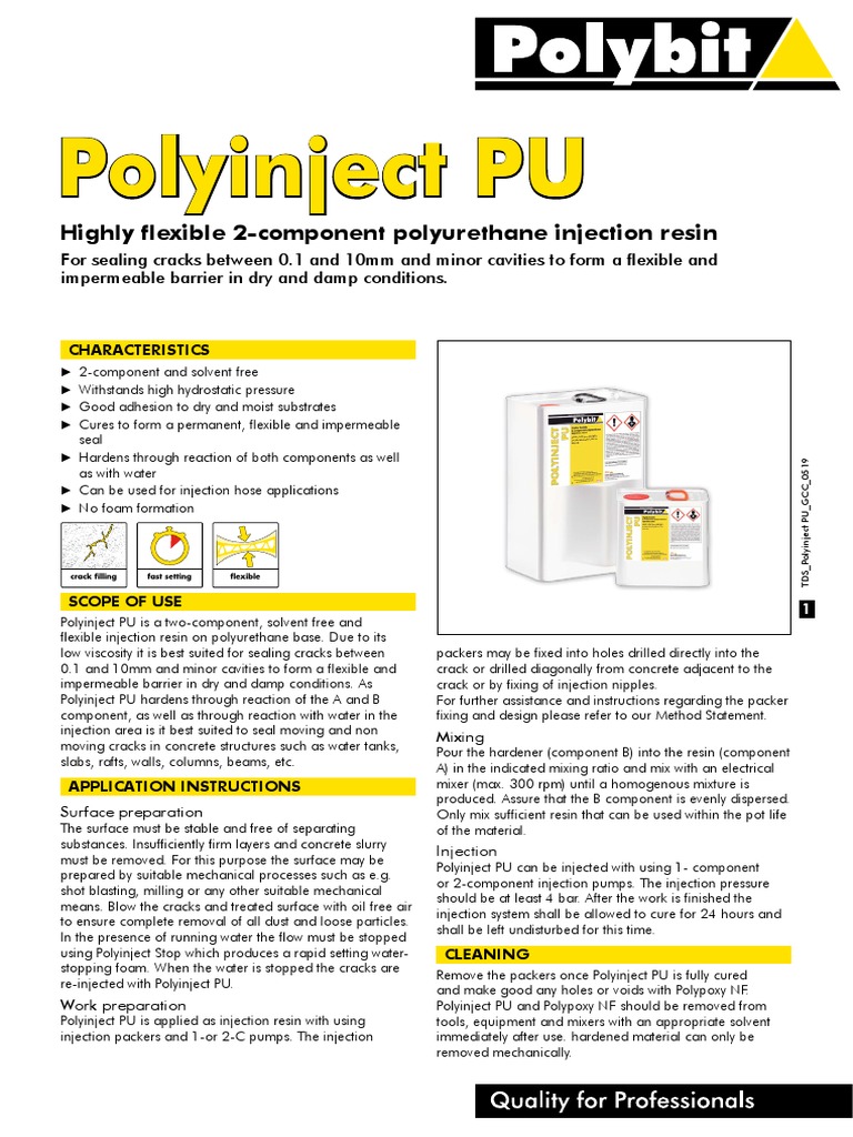 Polyinject PU: Highly Flexible 2-Component Polyurethane Injection Resin ...