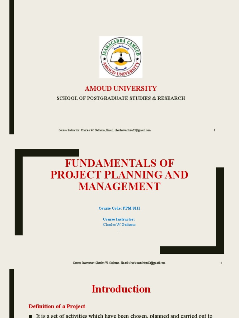Fundamentals of Project Planning and Management: A Comprehensive Guide ...