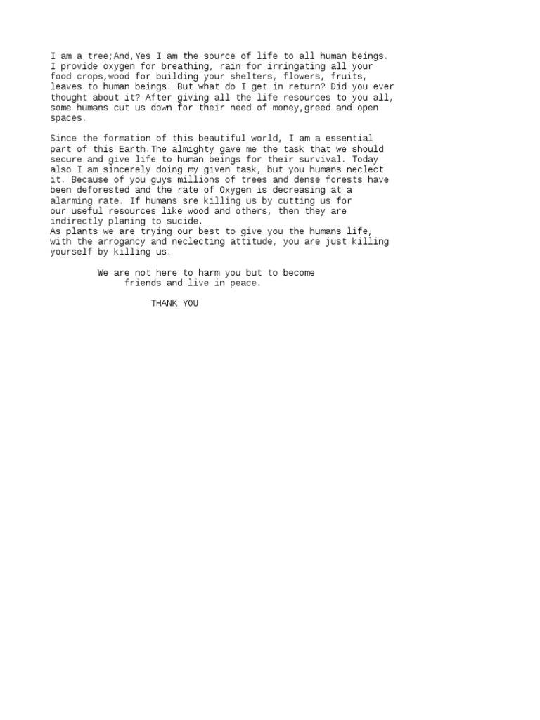 Autobiography of A Tree | PDF