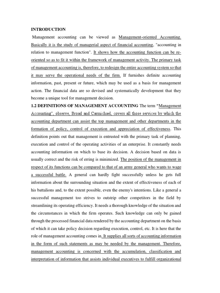 Managerial Accounting Lecture 1st | PDF | Management Accounting ...