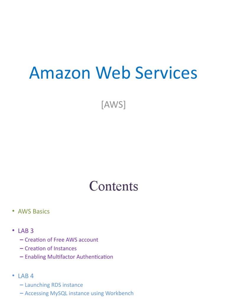 Amazon Web Services | PDF