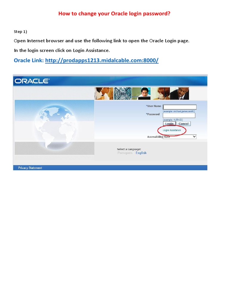 How To Change Your Oracle Login Password | PDF