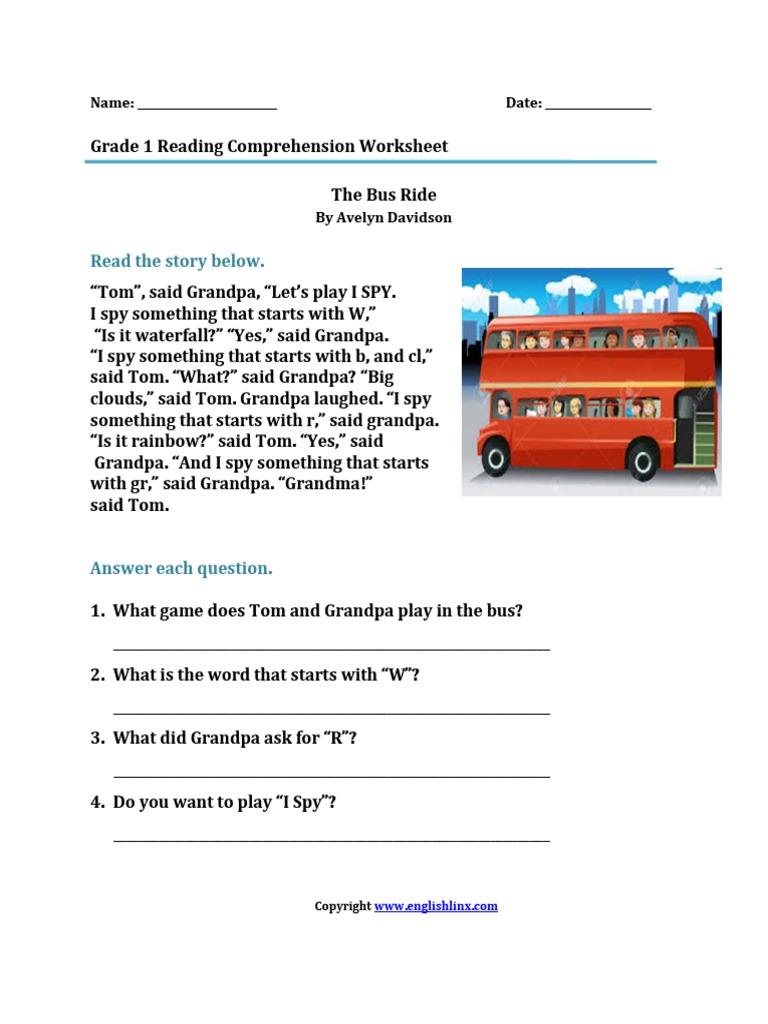 1st Reading Bus Ride PDF | PDF