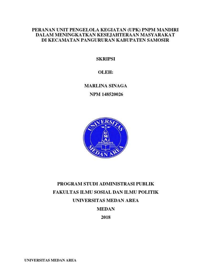 Peran UPK PNPM Mandiri di Samosir | PDF | Ilmu Sosial