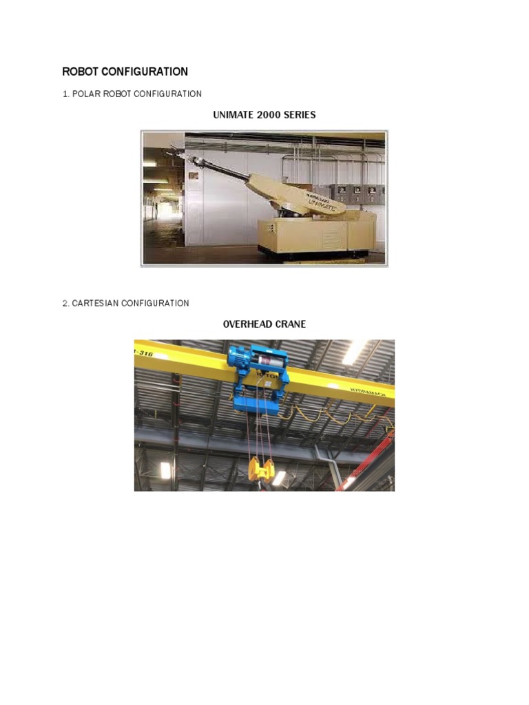 Robot Configuration: Unimate 2000 Series | PDF | Technology & Engineering