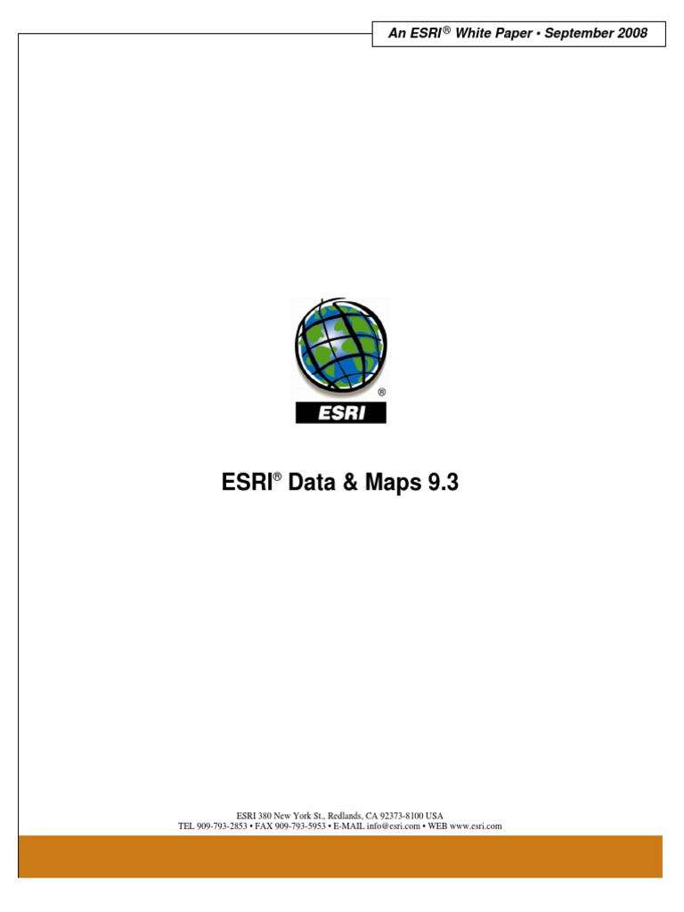 Esri Data & Maps 9.3: An Esri White Paper - September 2008 | PDF | Arc ...