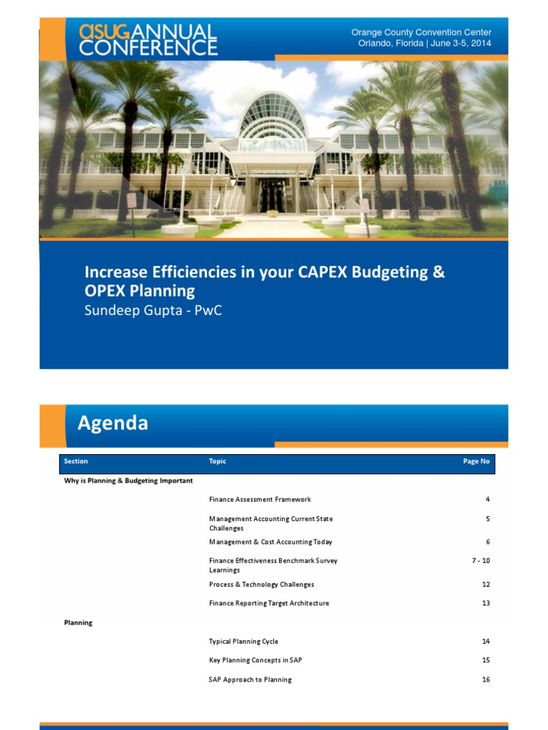 Increase Efficiencies in Your CAPEX Budgeting & OPEX Planning ...