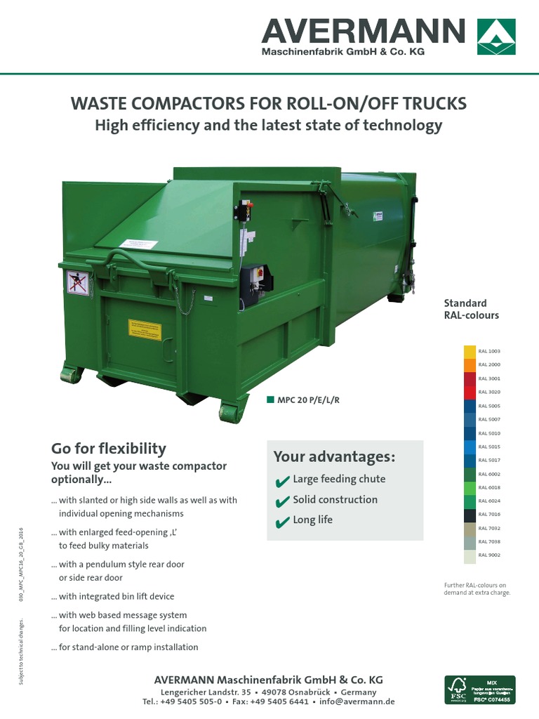 Waste Compactors For Roll-On/Off Trucks: High Efficiency and The Latest ...