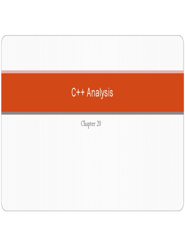12 1 C Analysis Pdf Class Computer Programming C