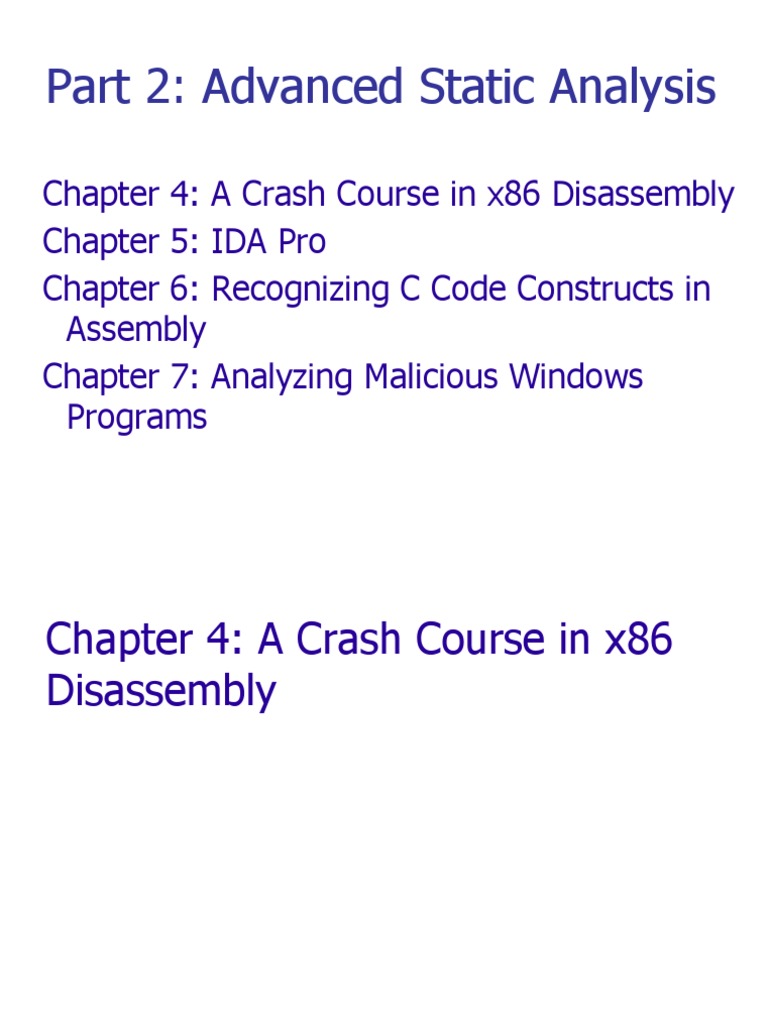 Part 2: Advanced Static Analysis | PDF | Library (Computing) | Subroutine