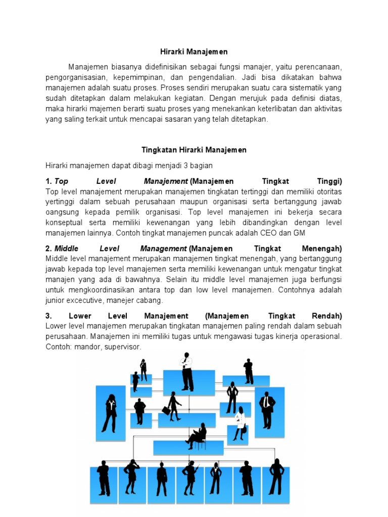 Hirarki Manajemen | PDF