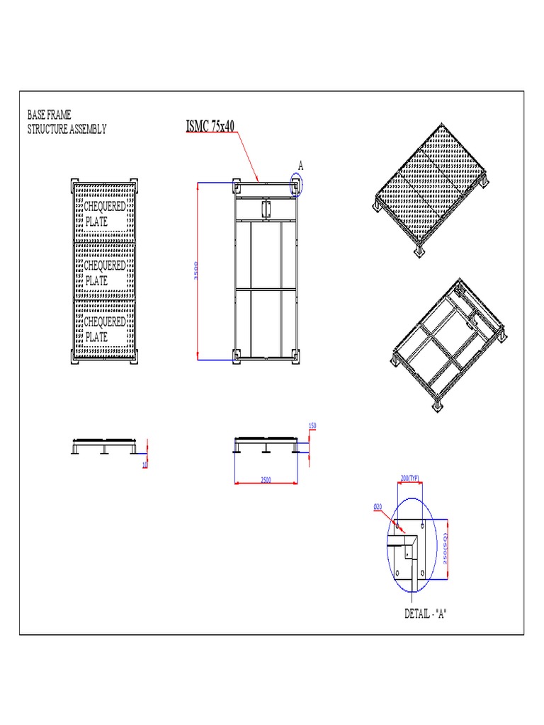 ISMC 75x40: Base Frame Structure Assembly | PDF