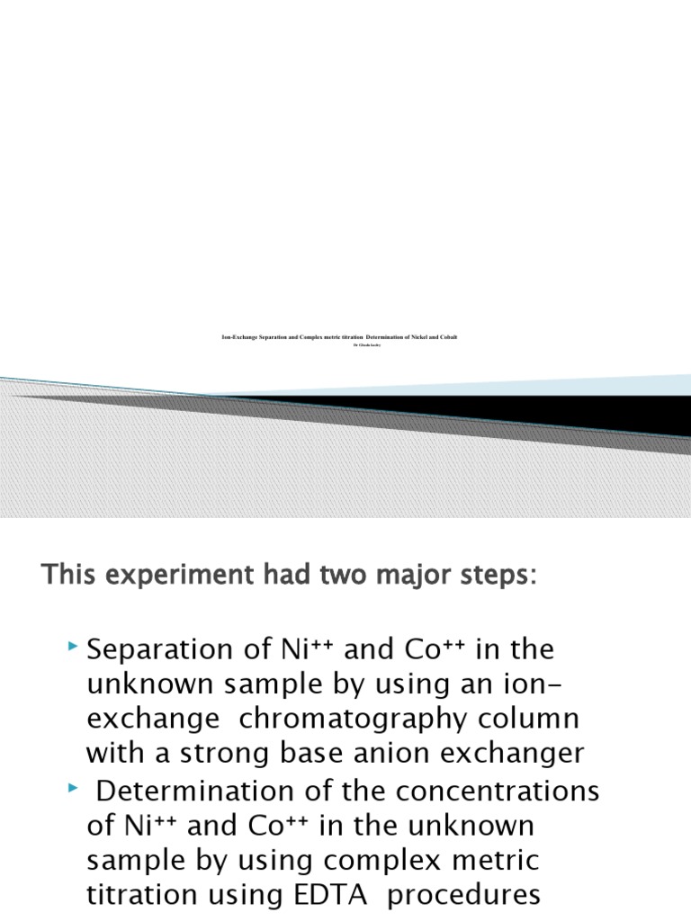 Ion-Exchange Separation and Complex Metric Titration Determination of ...