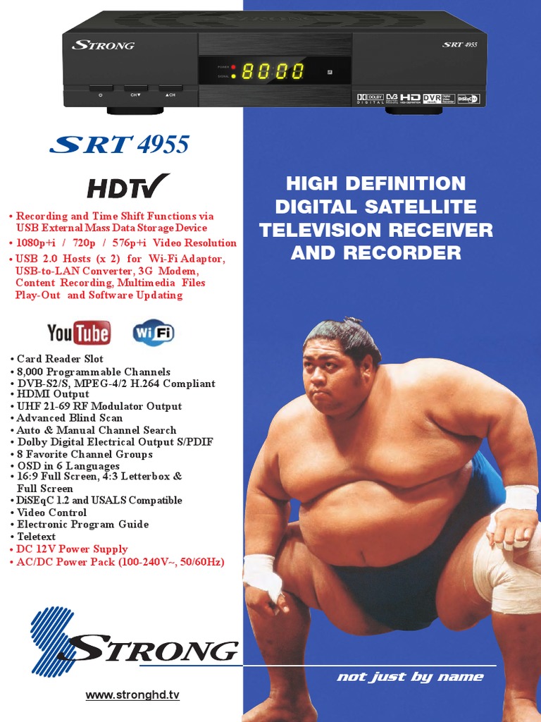 Strong SRT 4955 Receiver Overview | PDF | Hdmi | Power Supply