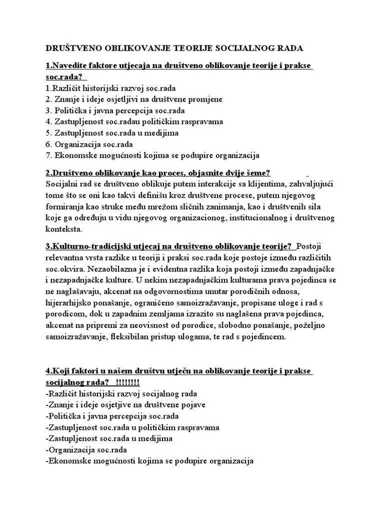 Savremeni Teorijski Modeli 1 | PDF