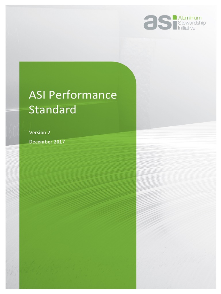 ASI Performance Standard V2 Dec2017 | PDF | Life Cycle Assessment | Audit